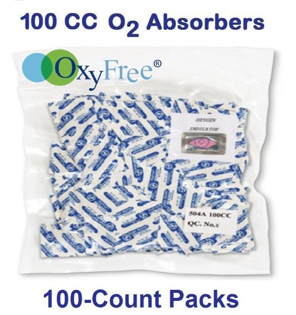 100 CC O2 ABSORBERS (OXYFREE Brand).